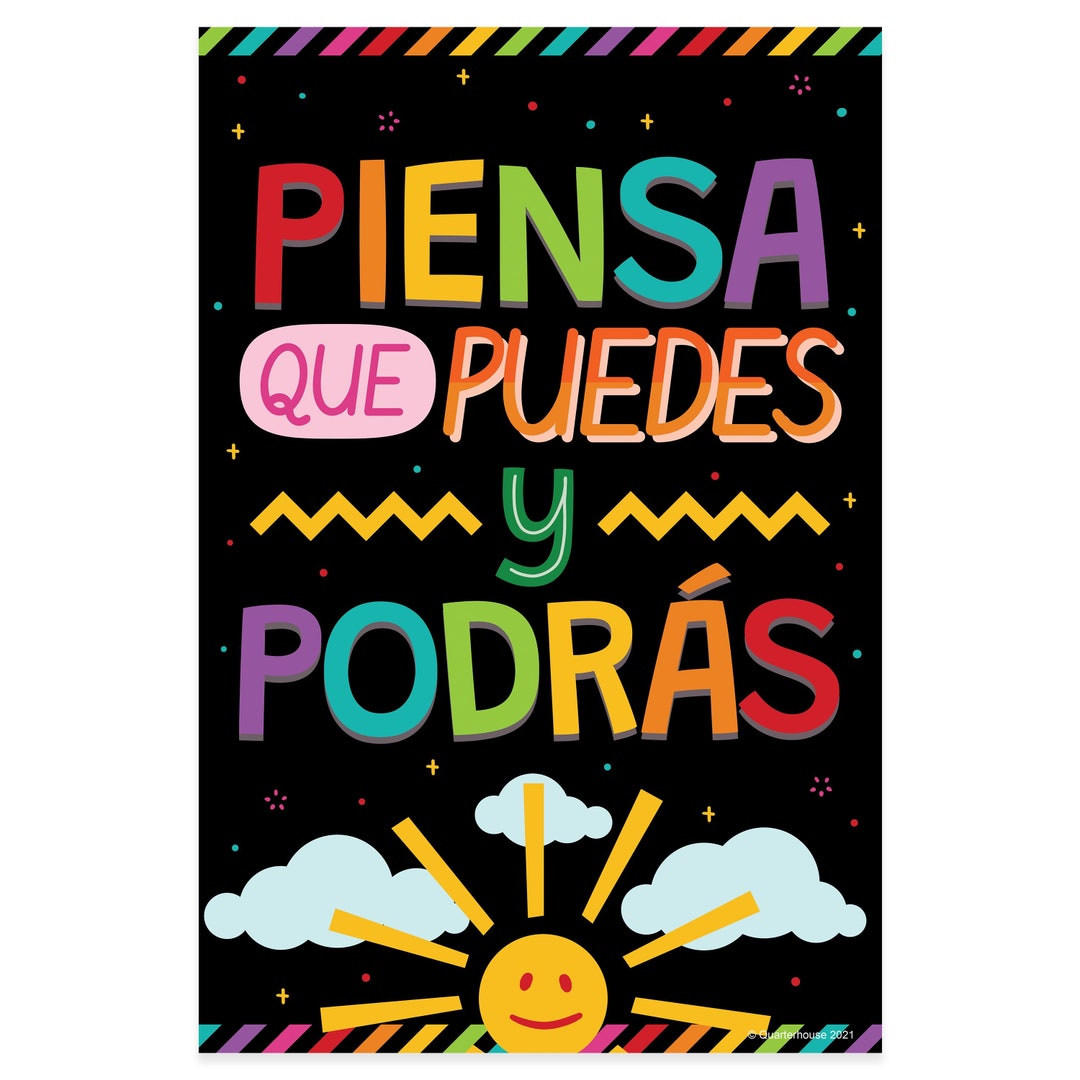 Quarterhouse 'think You Can and You Will' Spanish Motivational dark ...