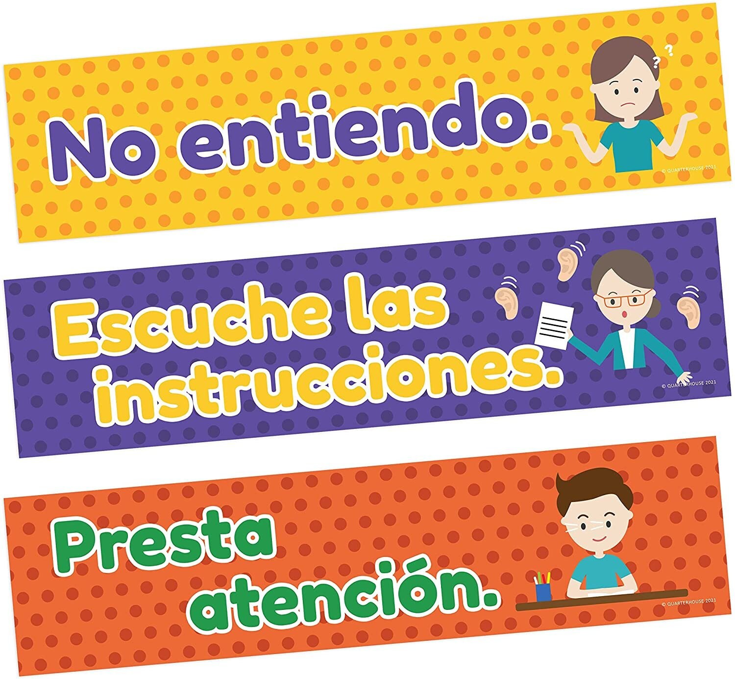 Quarterhouse Spanish Classroom Phrases and Commands Label Set, Spanish ...