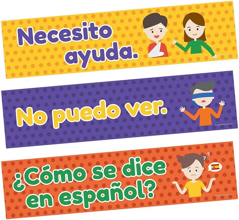 Quarterhouse Spanish Classroom Phrases and Commands Label Set, Spanish ...