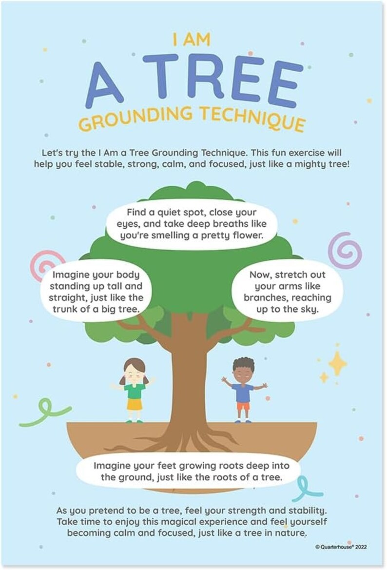 Quarterhouse Grounding Techniques Poster Set, Psychology Classroom ...