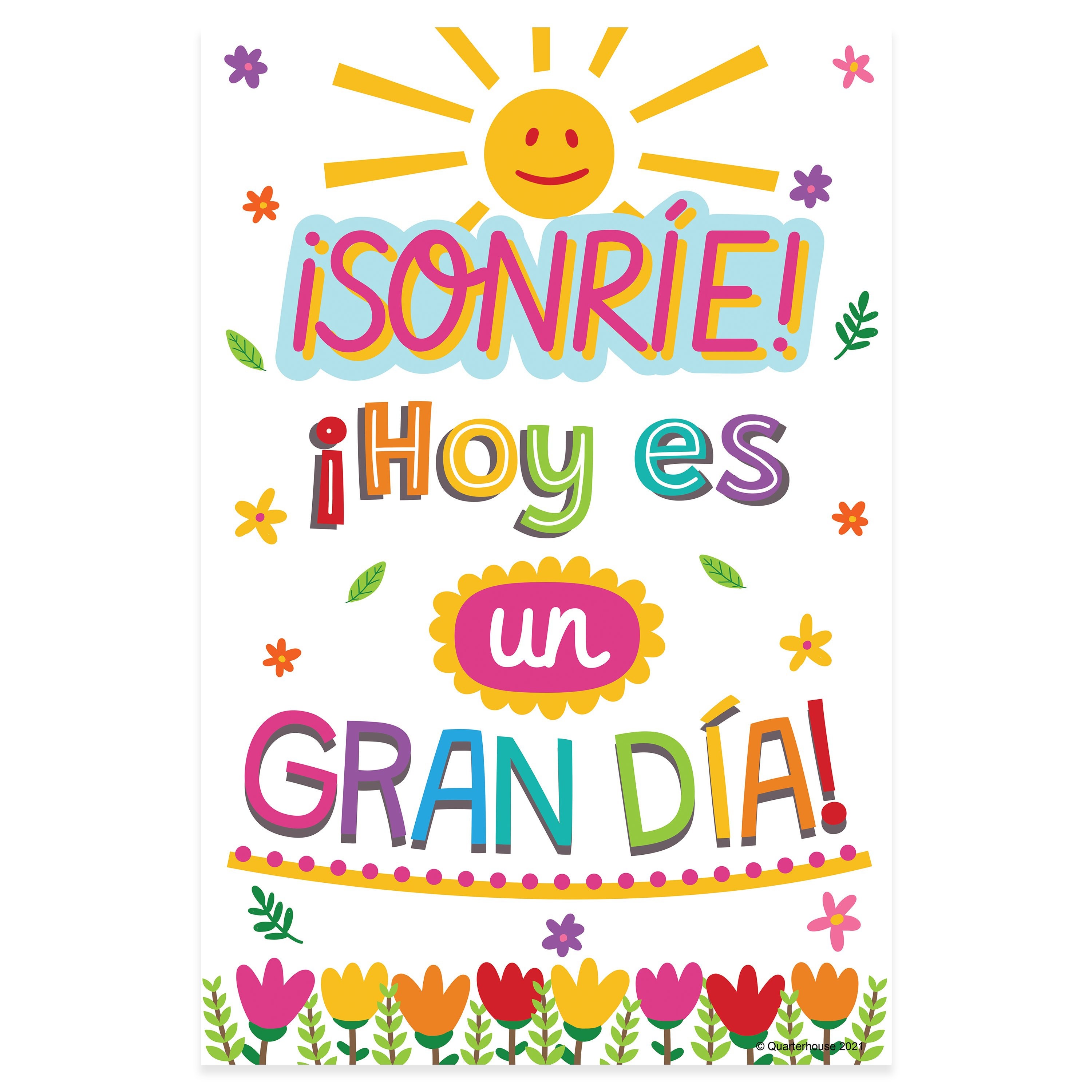 Quarterhouse 'smile Today is a Great Day' Spanish Motivational light ...