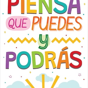 Quarterhouse Spanish Motivational white Poster Set, Spanish Classroom ...