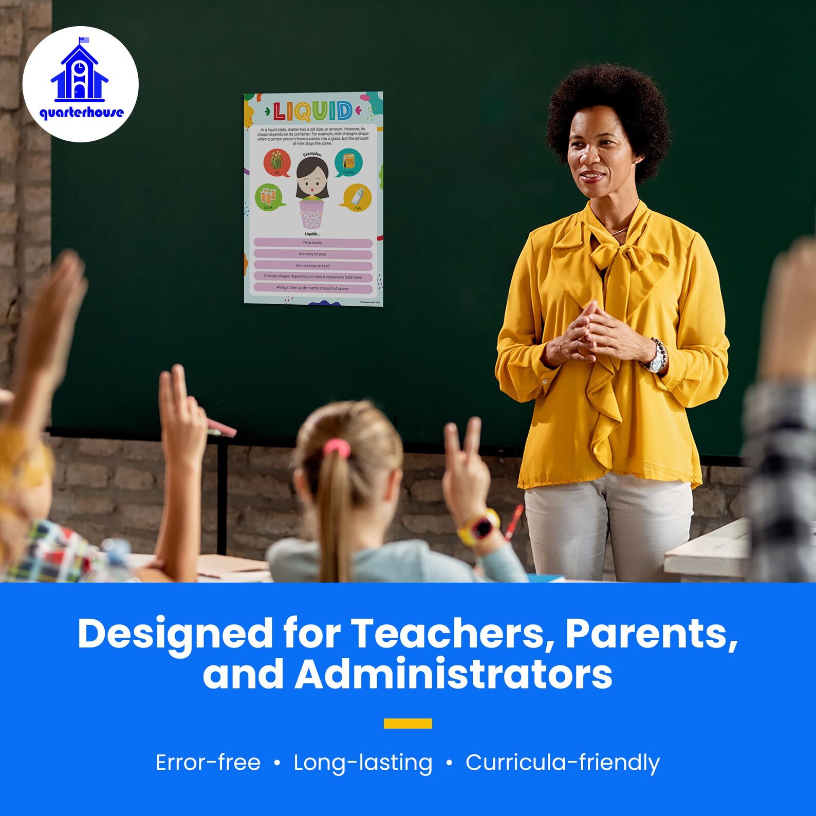 Quarterhouse States of Matter Poster Set, Science Classroom Learning ...