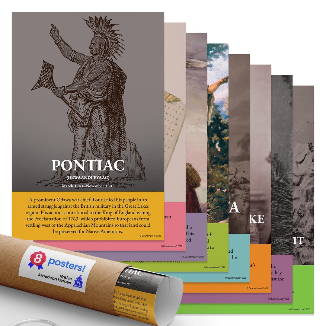 Quarterhouse Native American Heroes Poster Set, Social Studies ...