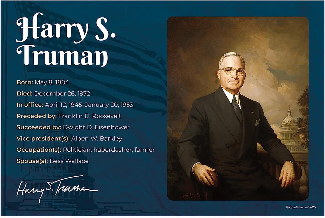 Quarterhouse Famous Democratic Presidents Poster Set, Social Studies ...