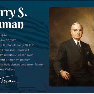 Quarterhouse Famous Democratic Presidents Poster Set, Social Studies ...