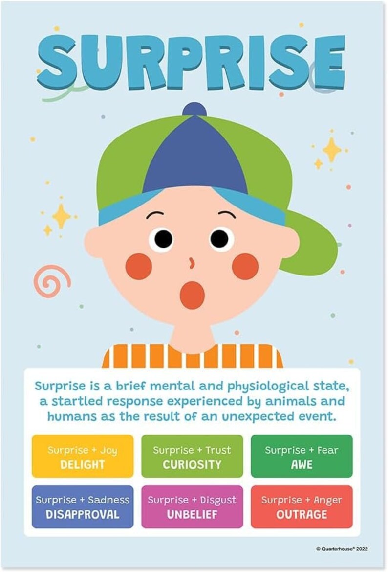 Quarterhouse Feelings and Emotions Poster Set, Psychology Classroom ...