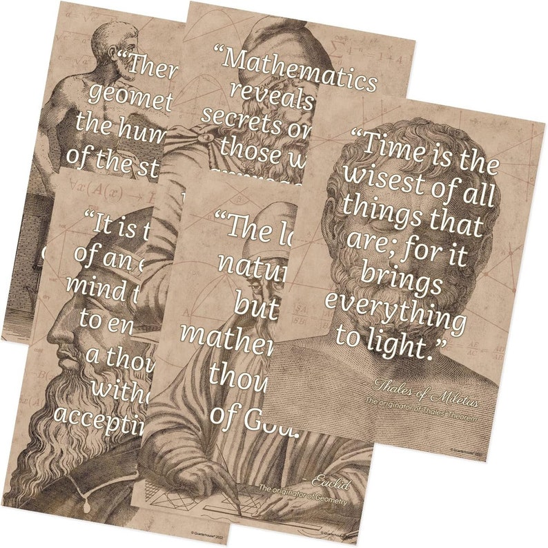 Quarterhouse Math Motivational Poster Set, Math Classroom Learning ...