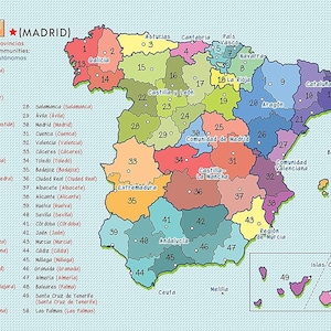 Quarterhouse Spanish Language Country Maps for the Classroom - Spain ...