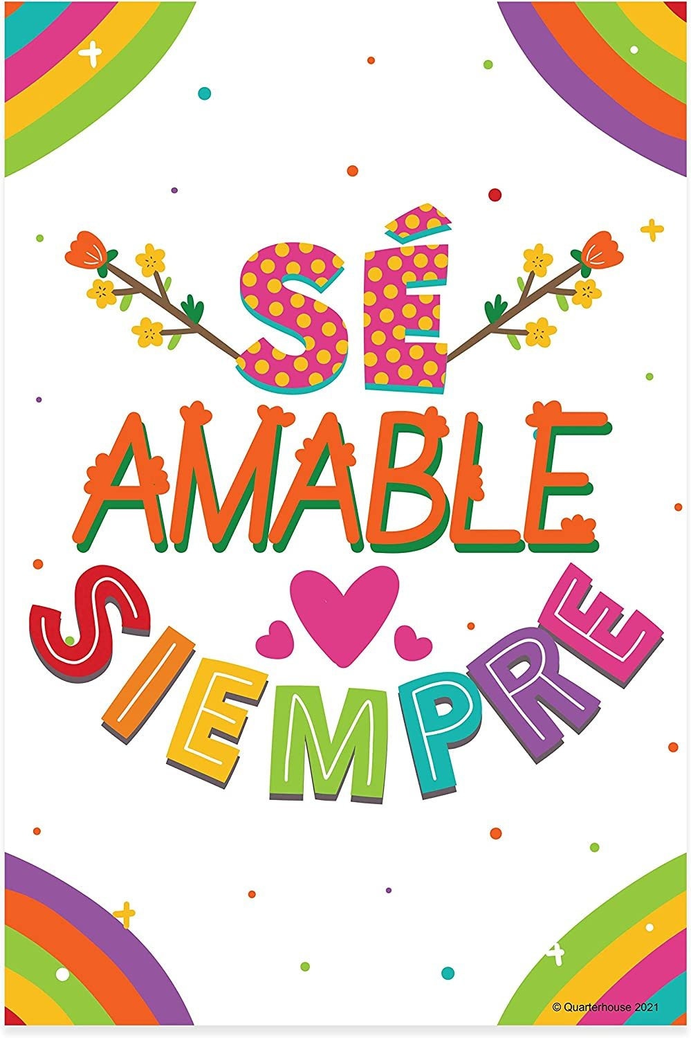 Quarterhouse Spanish Motivational white Poster Set Spanish - Etsy