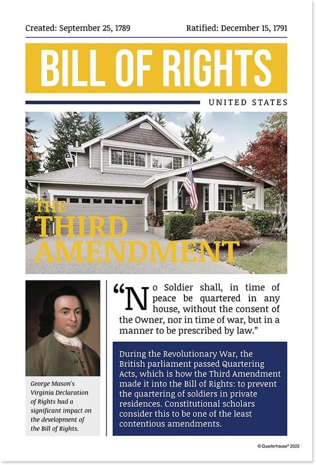 Quarterhouse Bill of Rights Poster Set, Social Studies Classroom ...