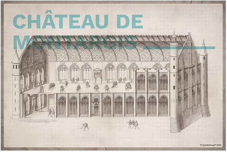 Quarterhouse Famous Chateaux of France, Architectural Blueprints Poster ...