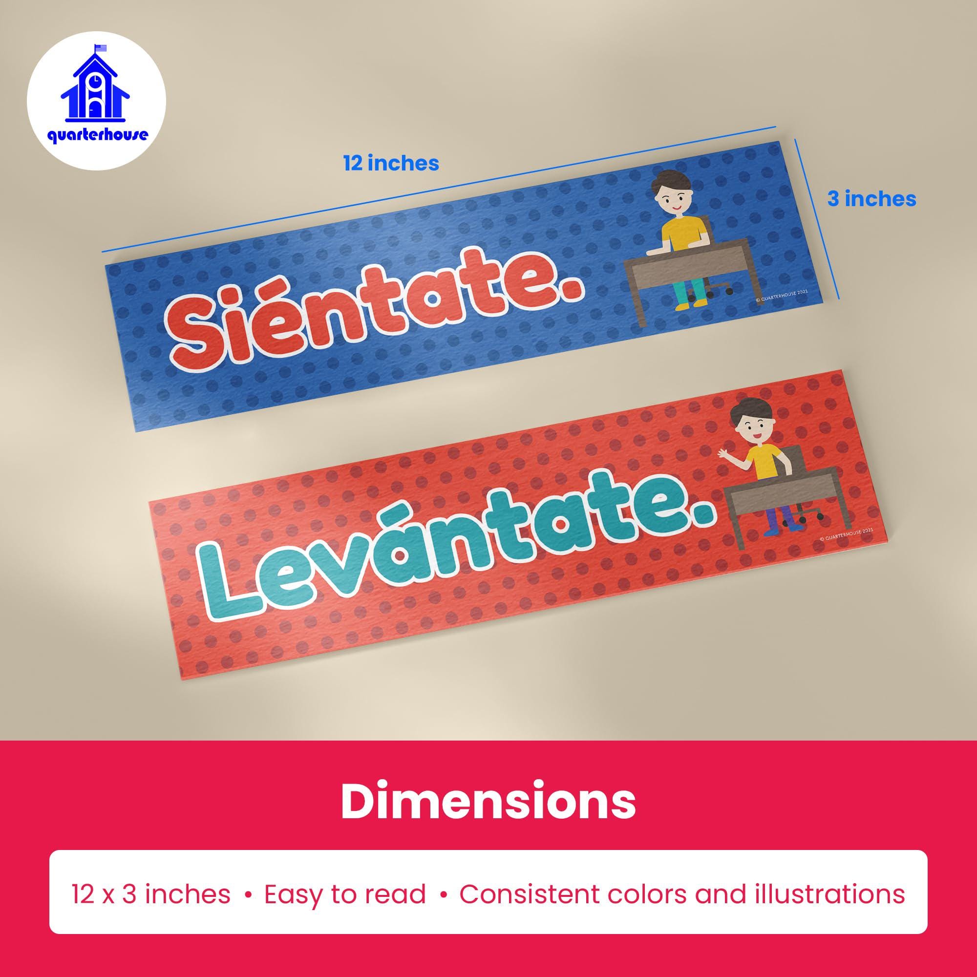 Quarterhouse Spanish Classroom Phrases and Commands Label Set, Spanish ...