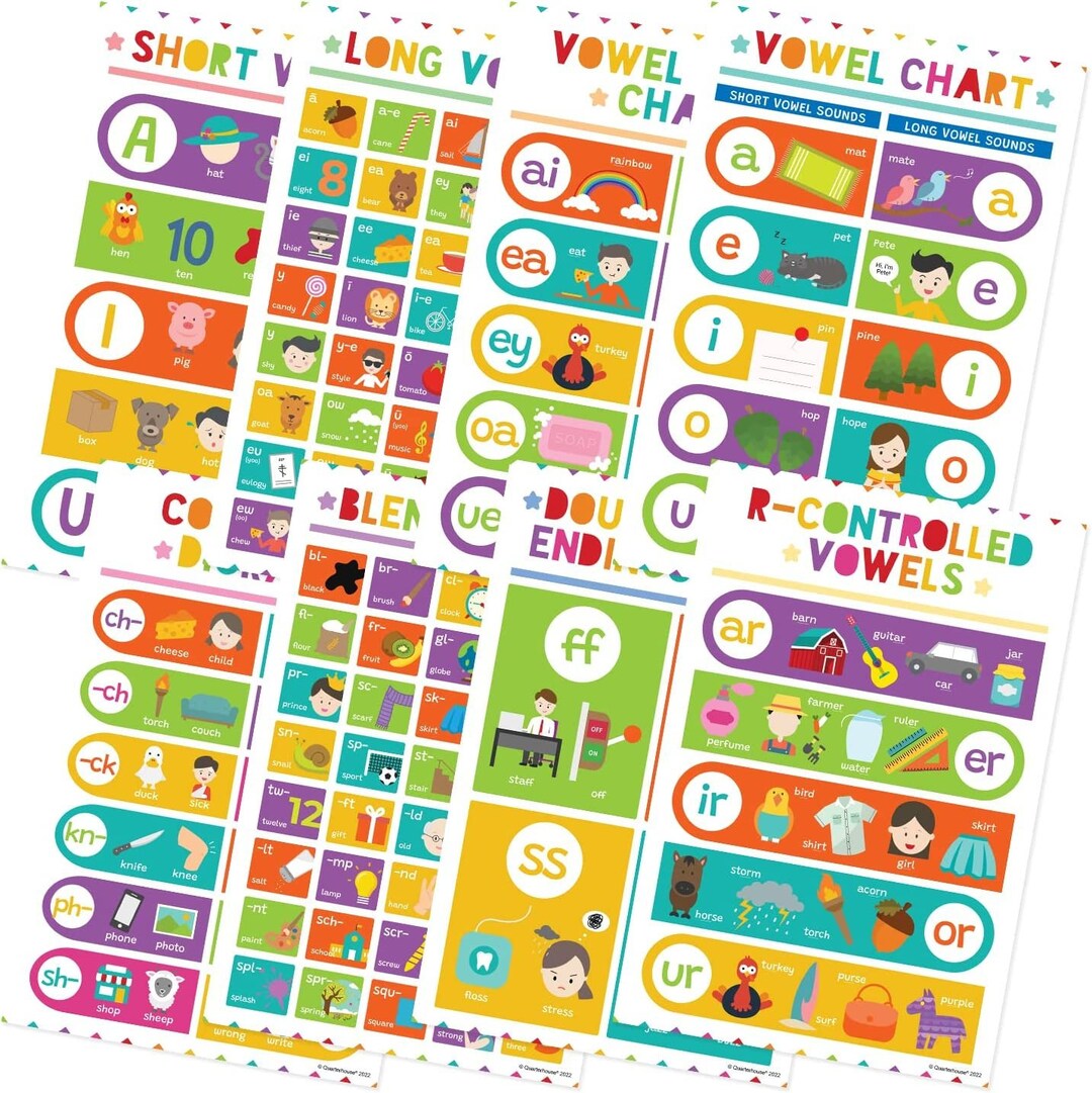 Quarterhouse Phonics Poster Set, English - Language Arts Classroom ...