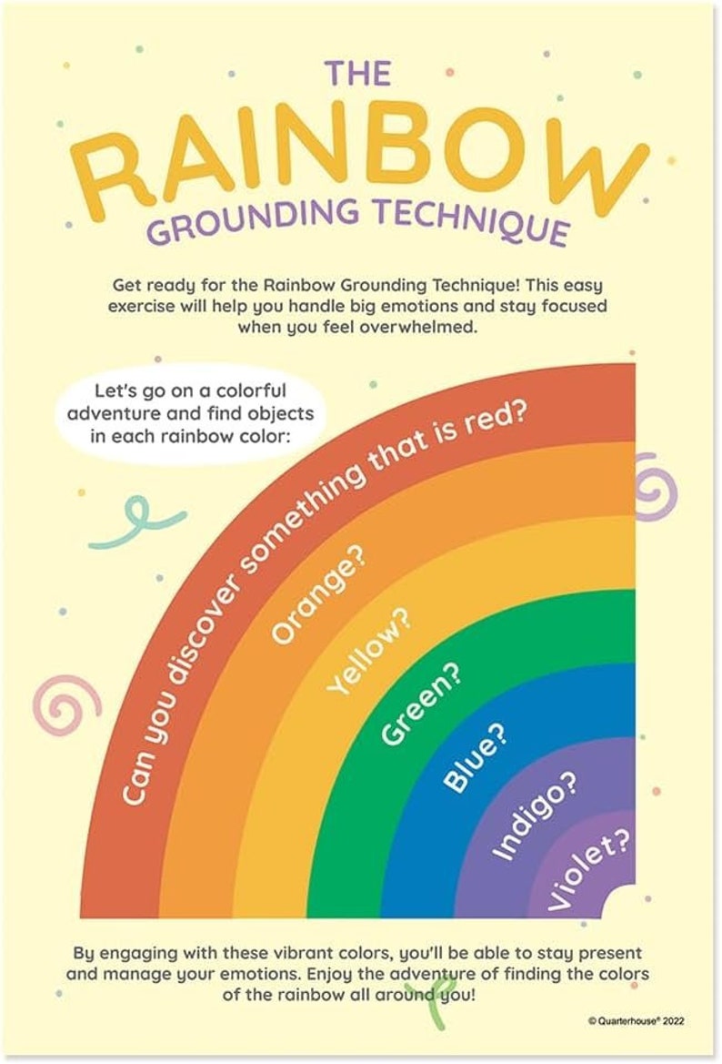 Quarterhouse Grounding Techniques Poster Set, Psychology Classroom ...