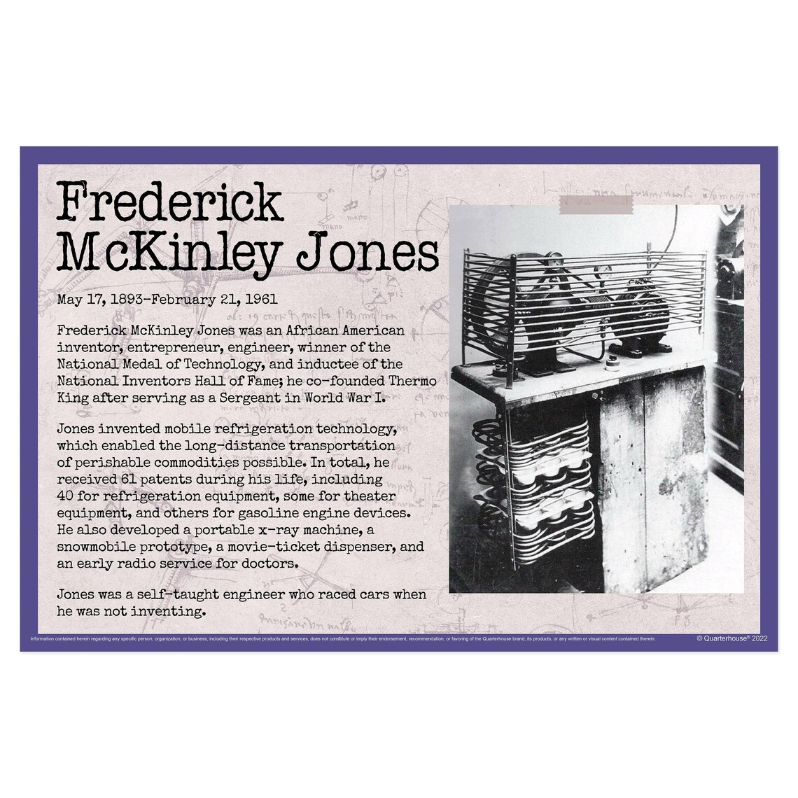 Quarterhouse Black Inventors - Frederick Mckinley Jones Biographical ...