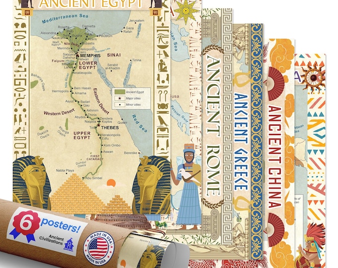 Quarterhouse Ancient Civilizations Poster Set, Social Studies Classroom ...