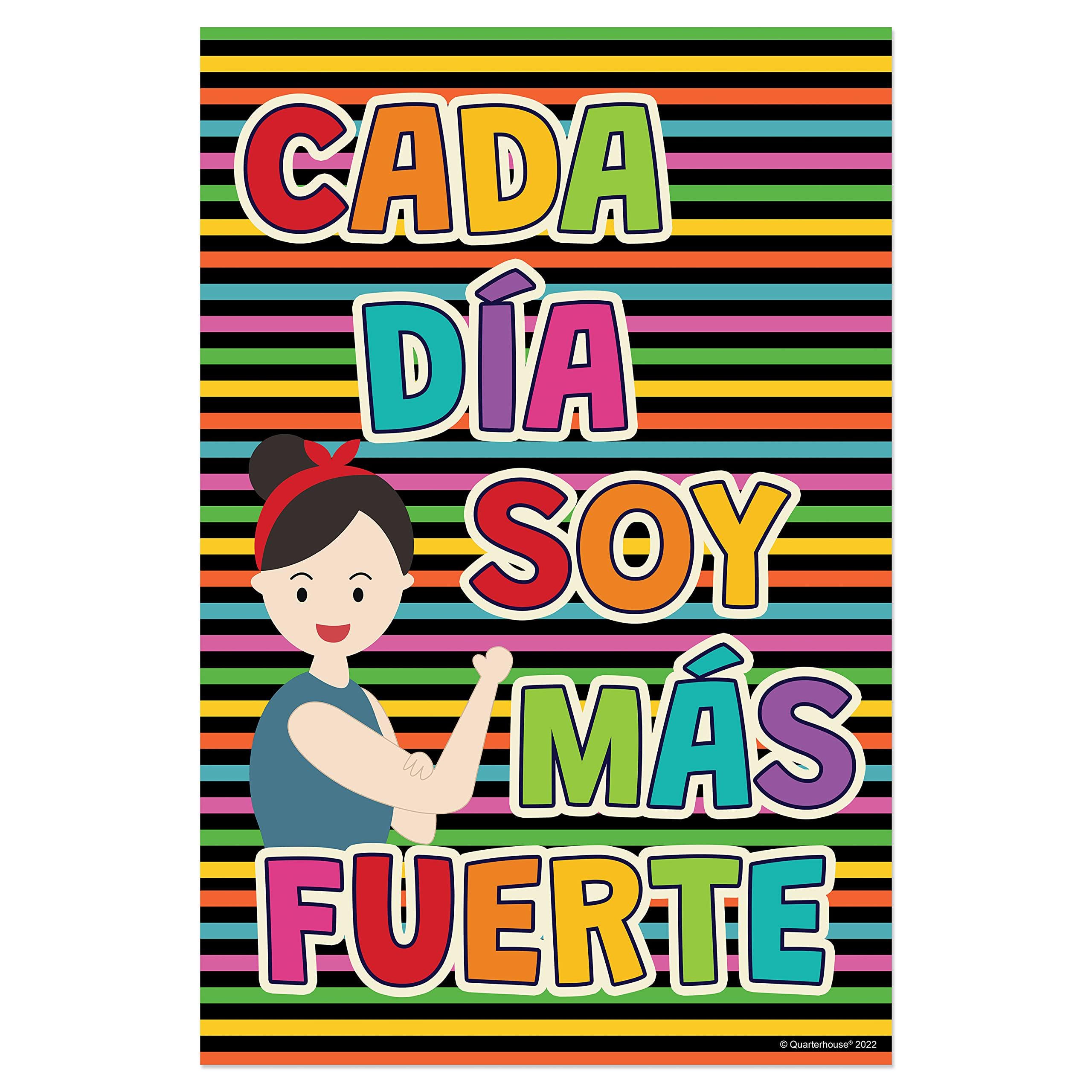 Quarterhouse Spanish Motivational (illustrated) Poster Set, Spanish ...