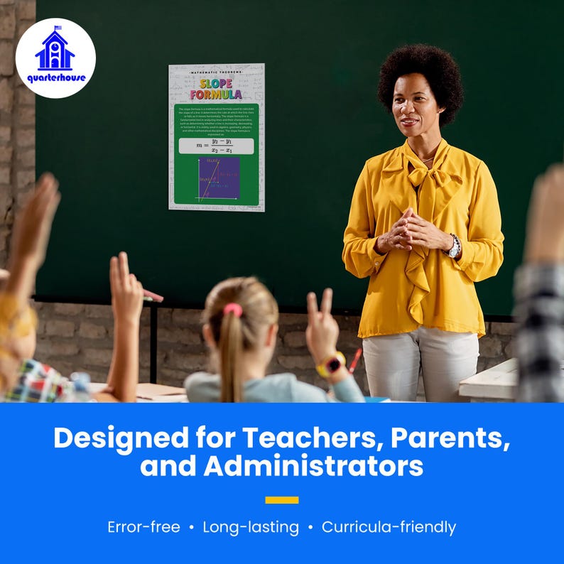 Quarterhouse Mathematical Functions Poster Set, Math Classroom Learning ...