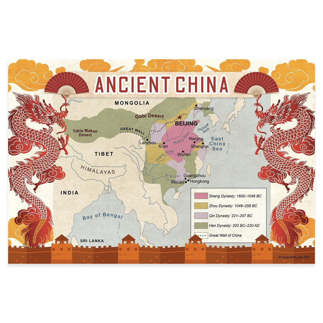 Quarterhouse Ancient China Poster, Social Studies Classroom Materials ...