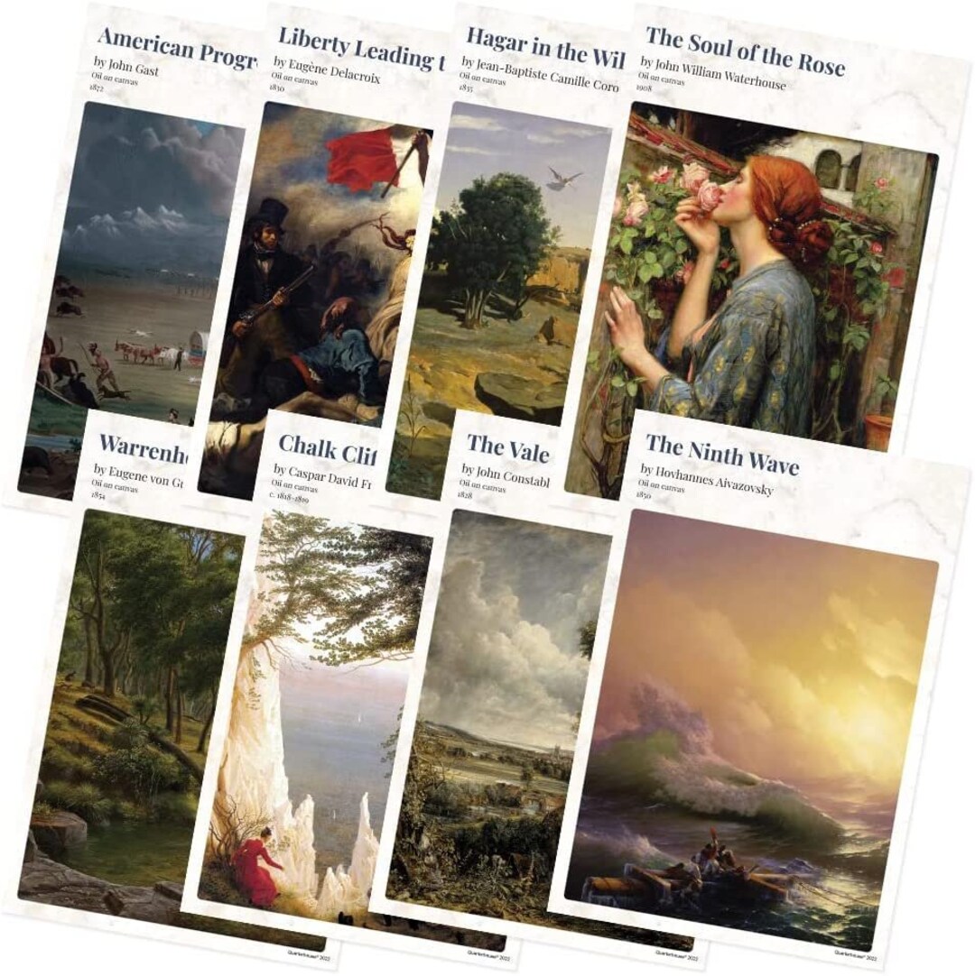 Quarterhouse Romanticism Paintings Poster Set, Art and Art History ...
