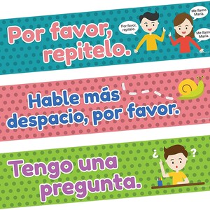 Quarterhouse Spanish Classroom Phrases and Commands Label Set - Etsy