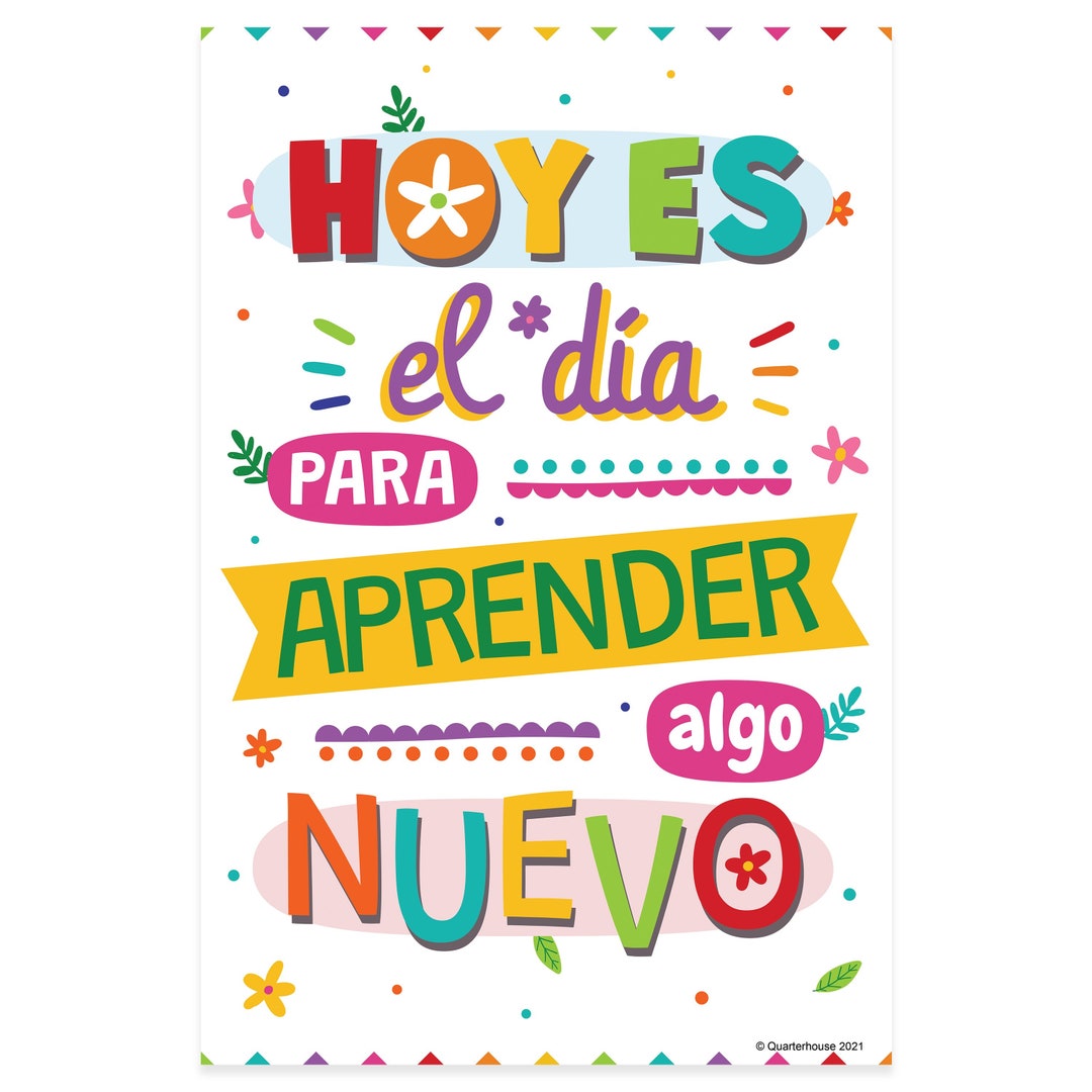 Quarterhouse 'today is the Day to Learn Something New' Spanish ...
