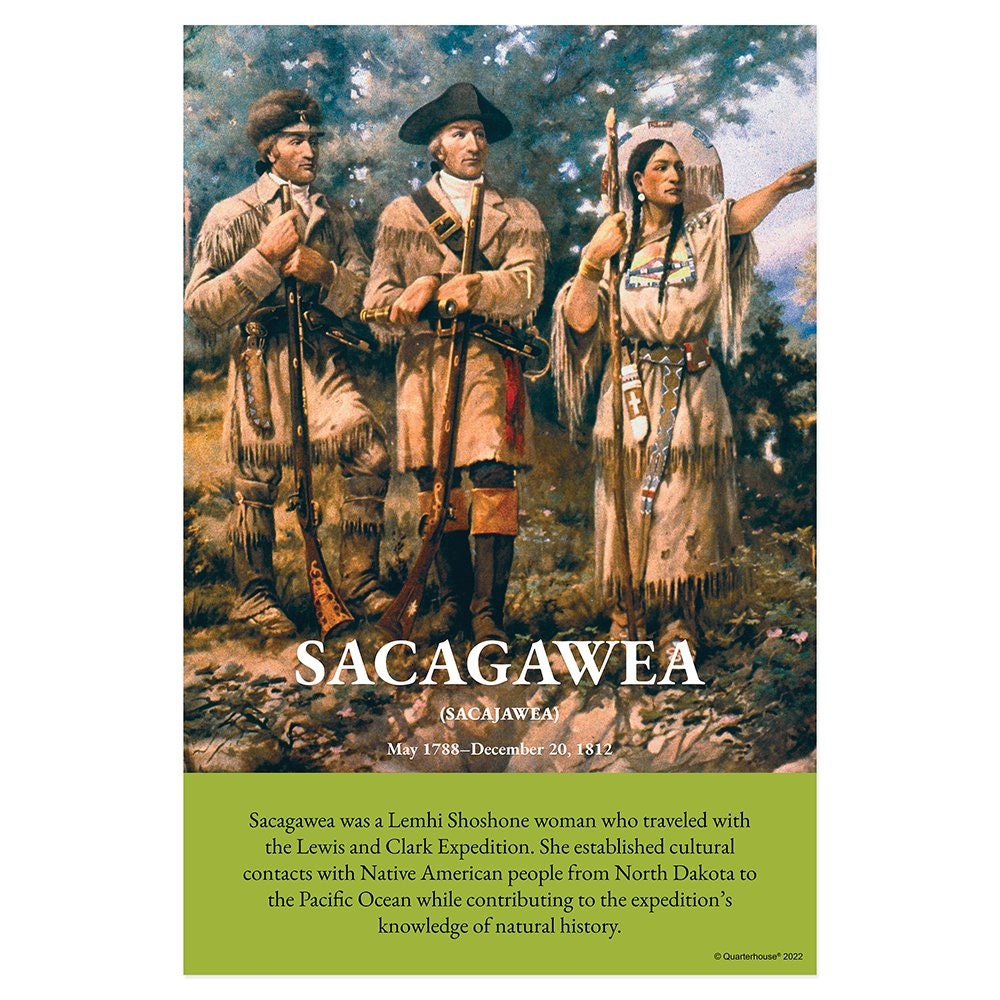 Quarterhouse Native American Heroes - Sacagawea Poster, Social Studies ...