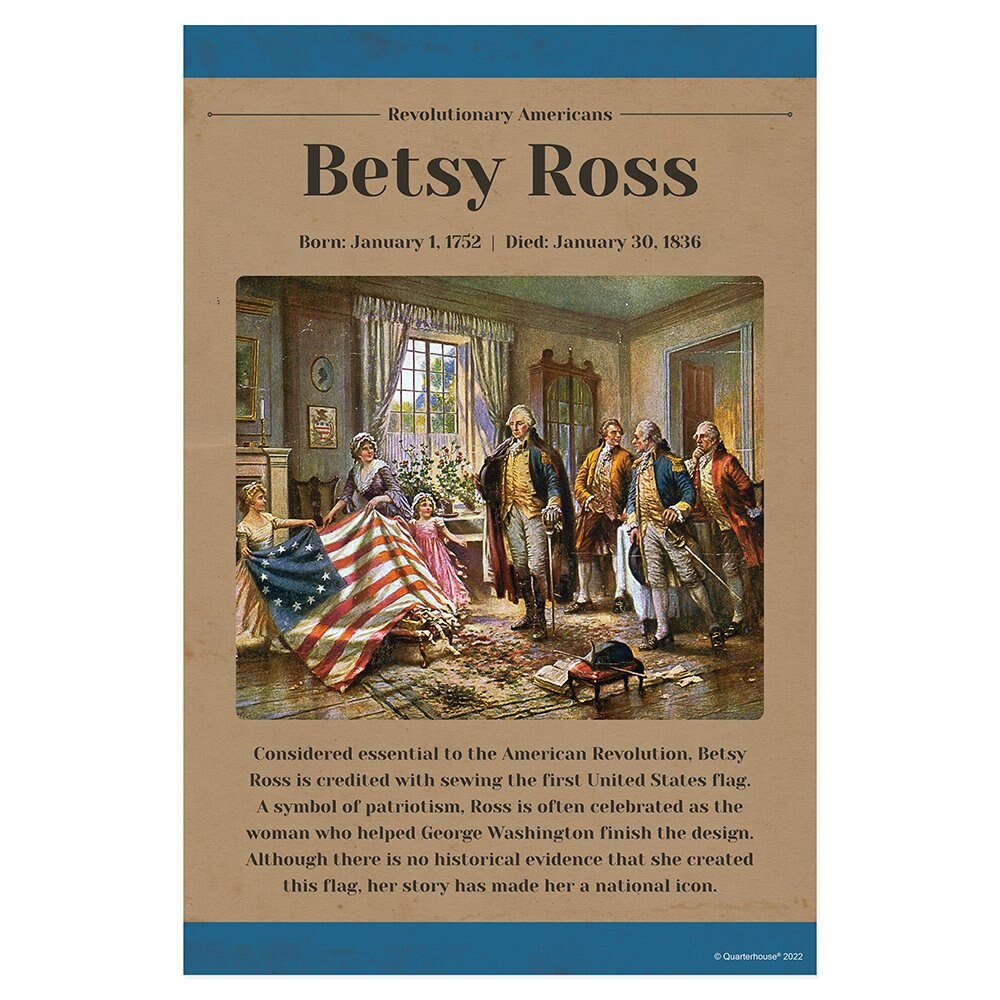 Quarterhouse Betsy Ross Revolutionary Americans Biographical Poster ...