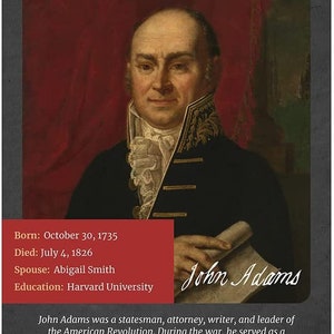 Quarterhouse Founding Fathers Poster Set, Social Studies Classroom ...