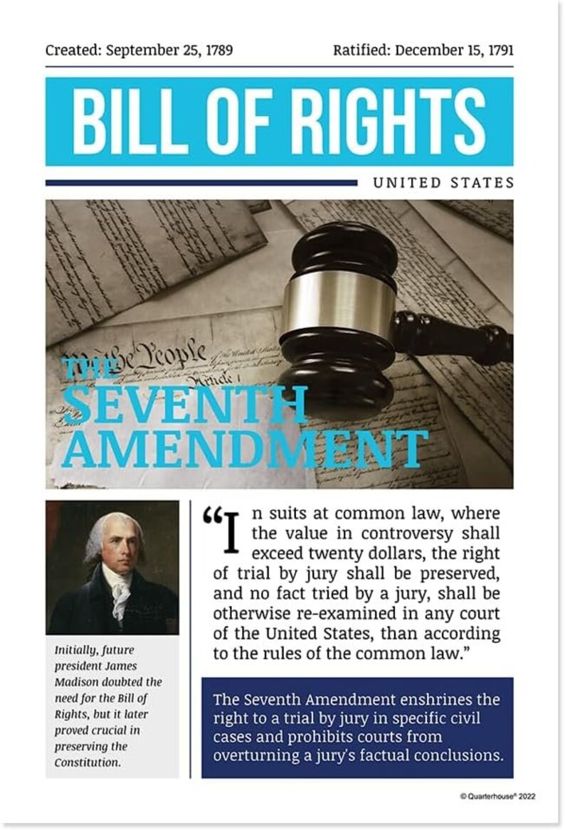 Quarterhouse Bill of Rights Poster Set, Social Studies Classroom ...