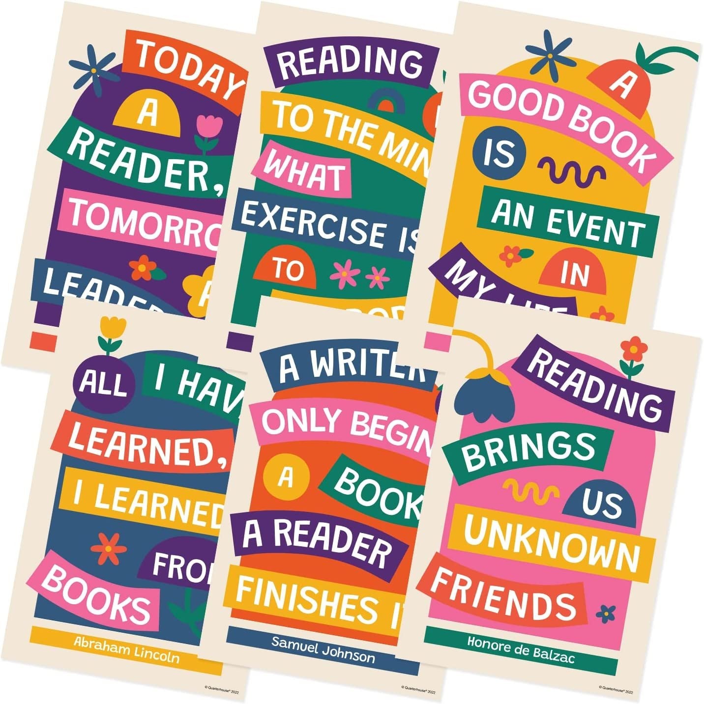 Quarterhouse Reading is Fun Poster Set, English Language Arts Classroom ...