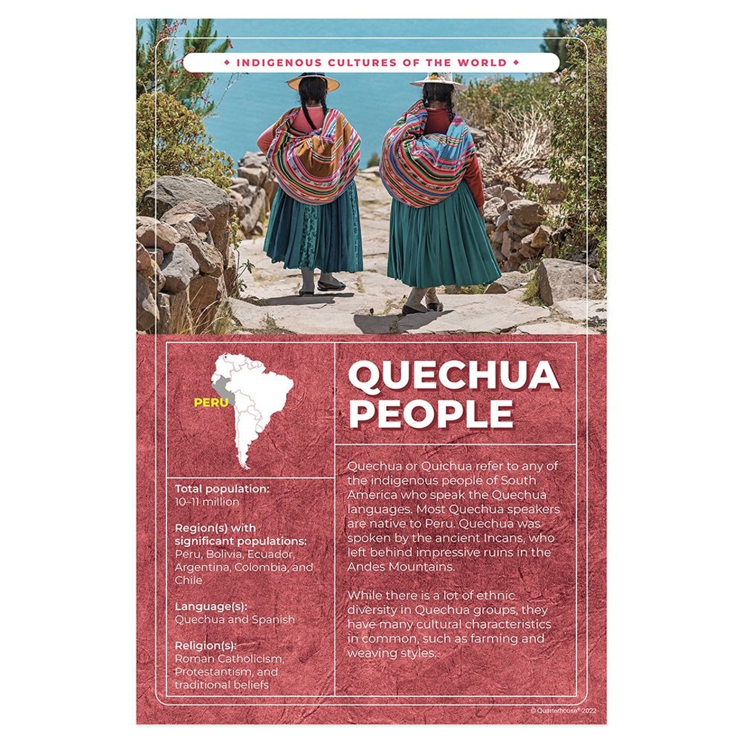 Quarterhouse Quechua Indigenous Peoples Poster, Social Studies ...