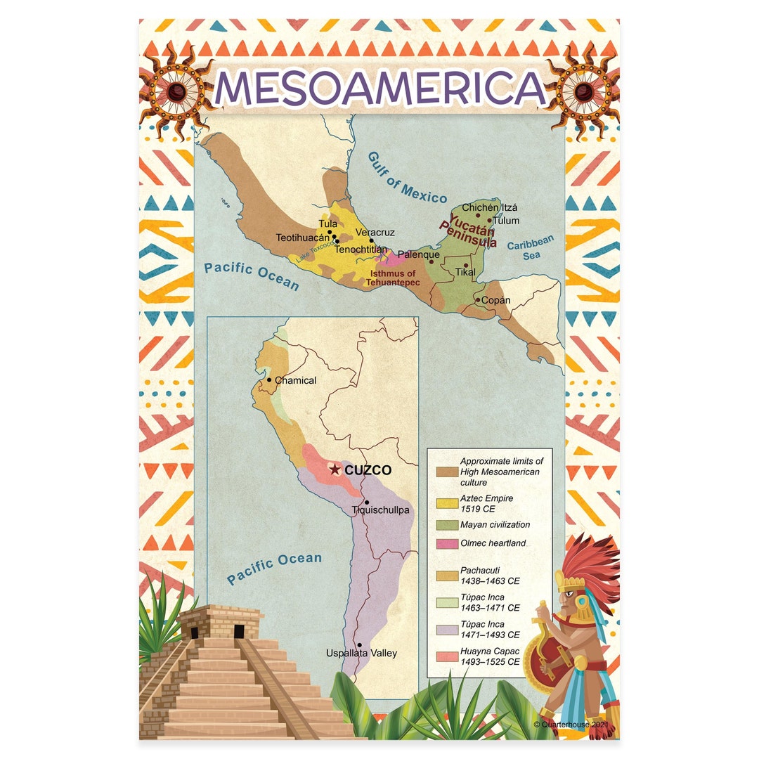 Quarterhouse Mesoamerica Poster, Social Studies Classroom Materials for ...