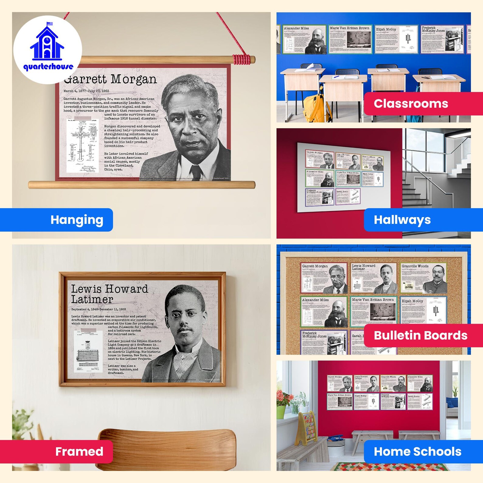 Quarterhouse Black Inventors Poster Set, STEM and History Classroom ...