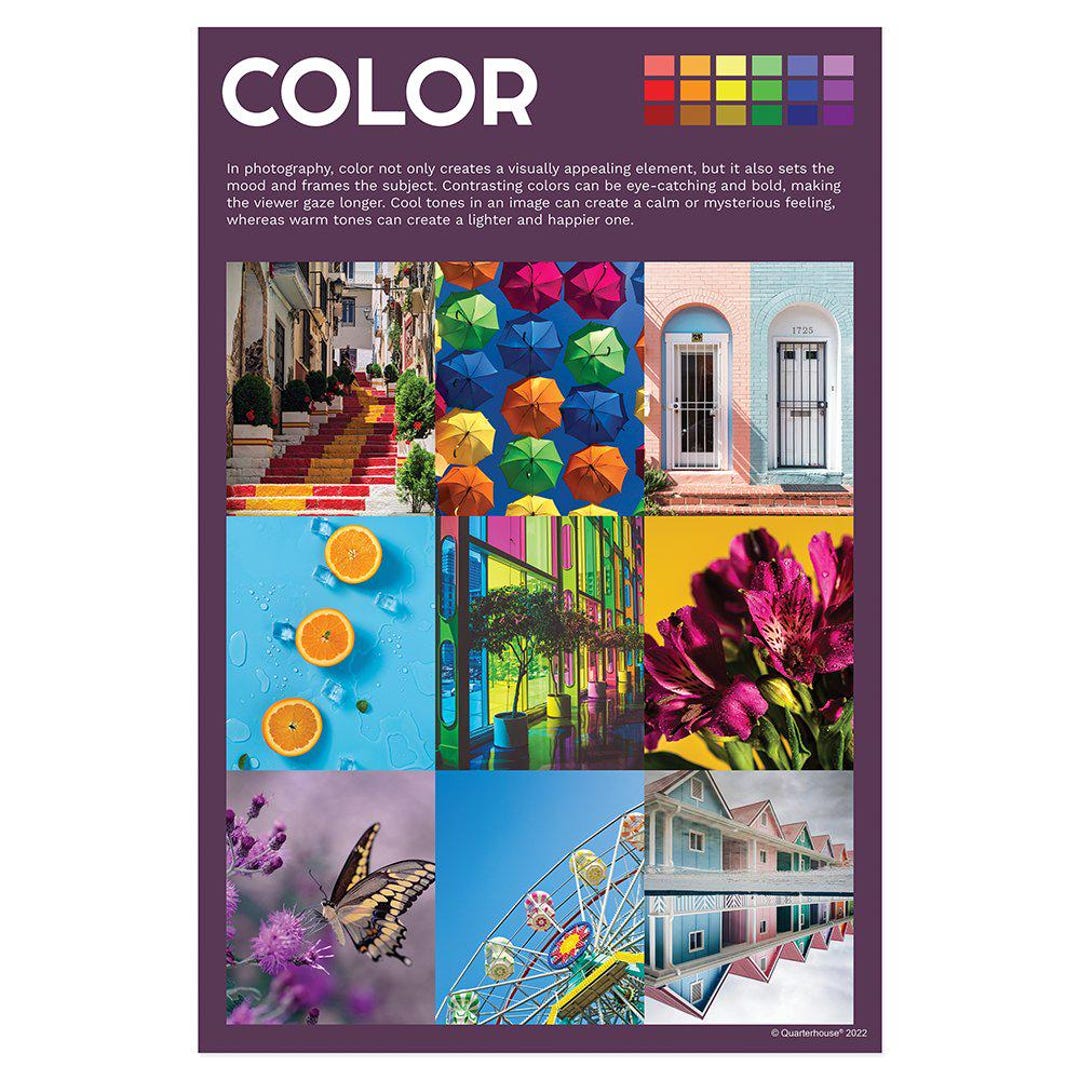 Quarterhouse Elements of Photography - Color Poster, Art Classroom ...