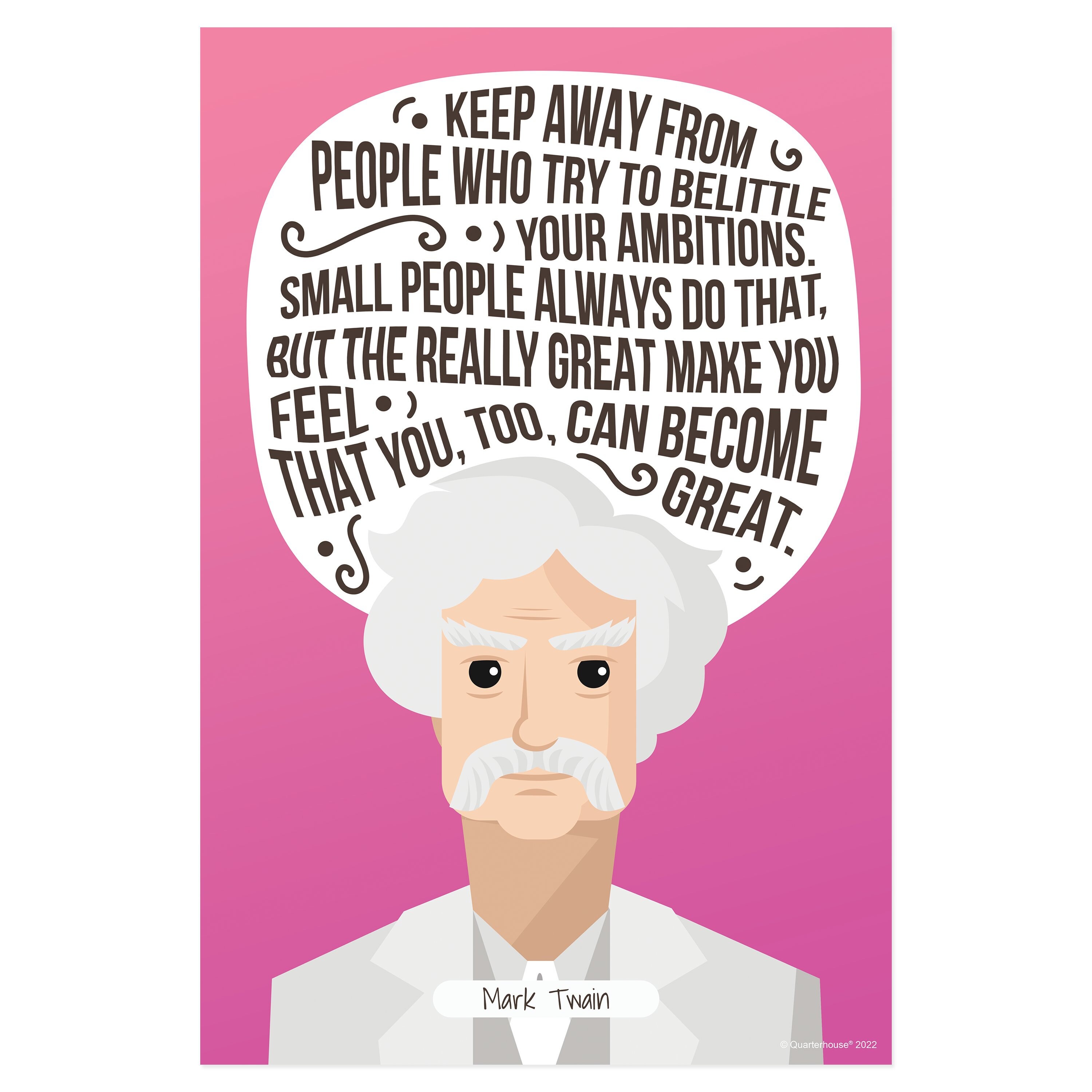 Quarterhouse Mark Twain Quote Poster, English-language Arts Classroom ...