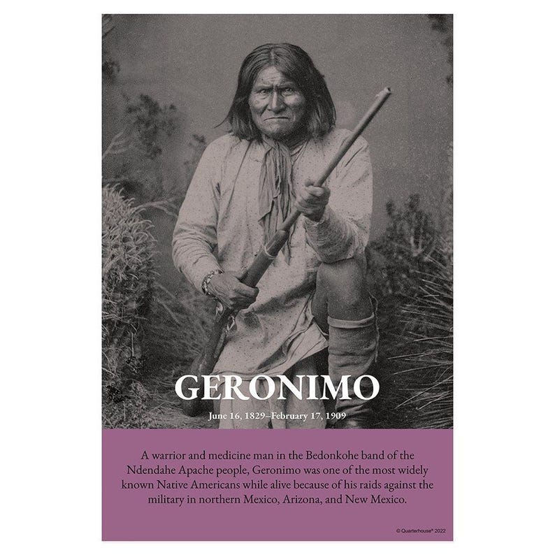 Quarterhouse Native American Heroes - Geronimo Poster, Social Studies ...