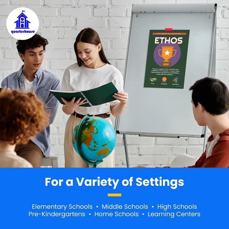 Quarterhouse Logos, Pathos, Ethos Poster Set, English-language Arts ...