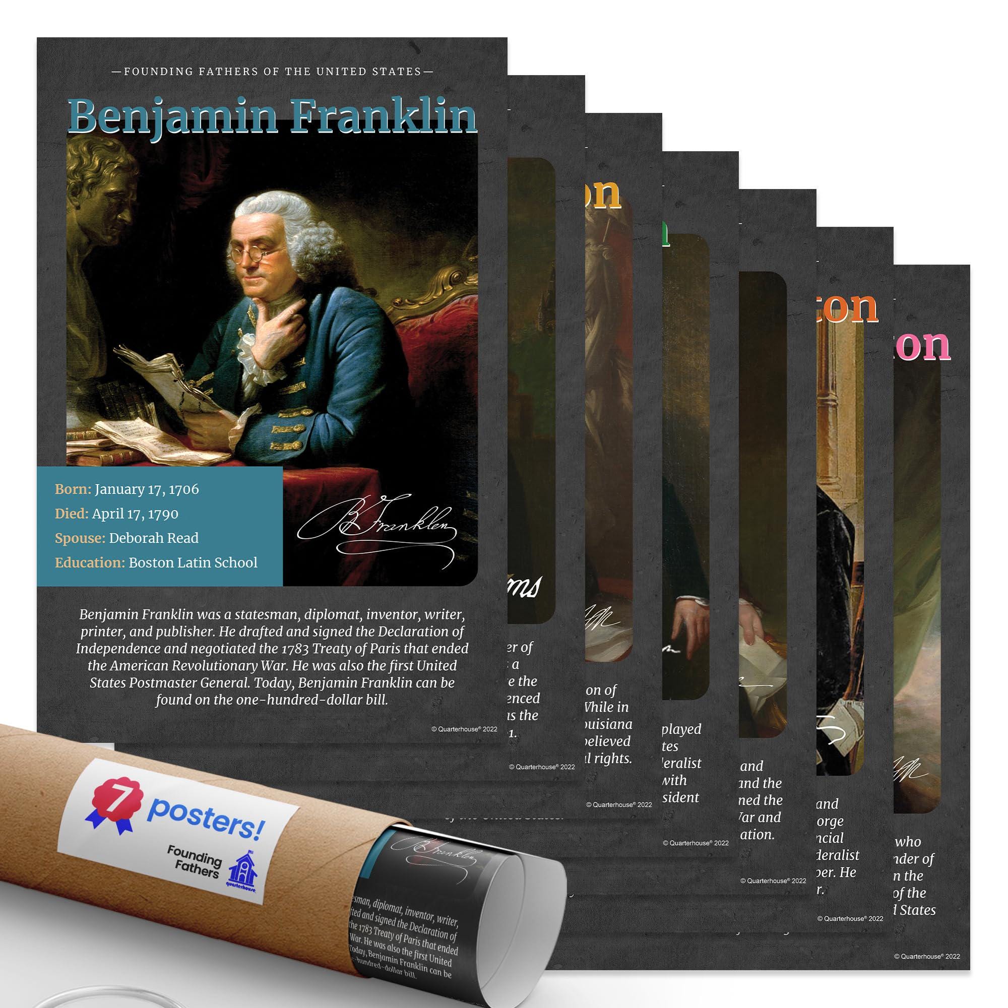Quarterhouse Founding Fathers Poster Set, Social Studies Classroom ...