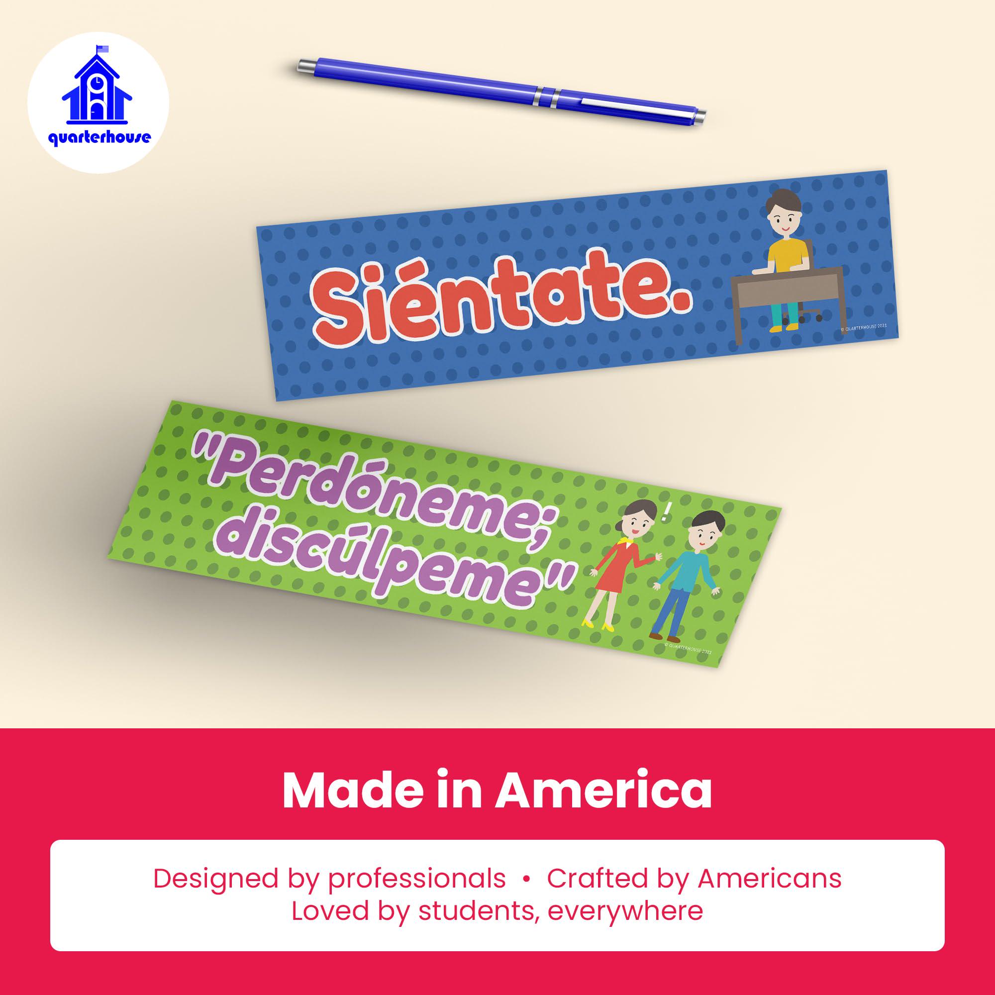 Quarterhouse Spanish Classroom Phrases and Commands Label Set, Spanish ...