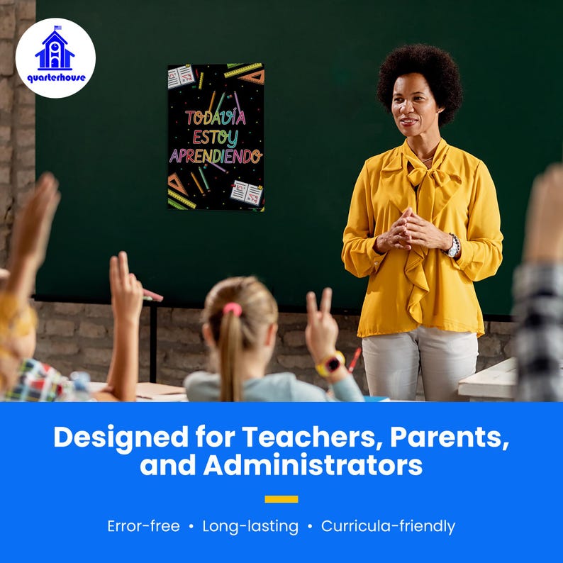 Quarterhouse Spanish Motivational (illustrated) Poster Set, Spanish ...