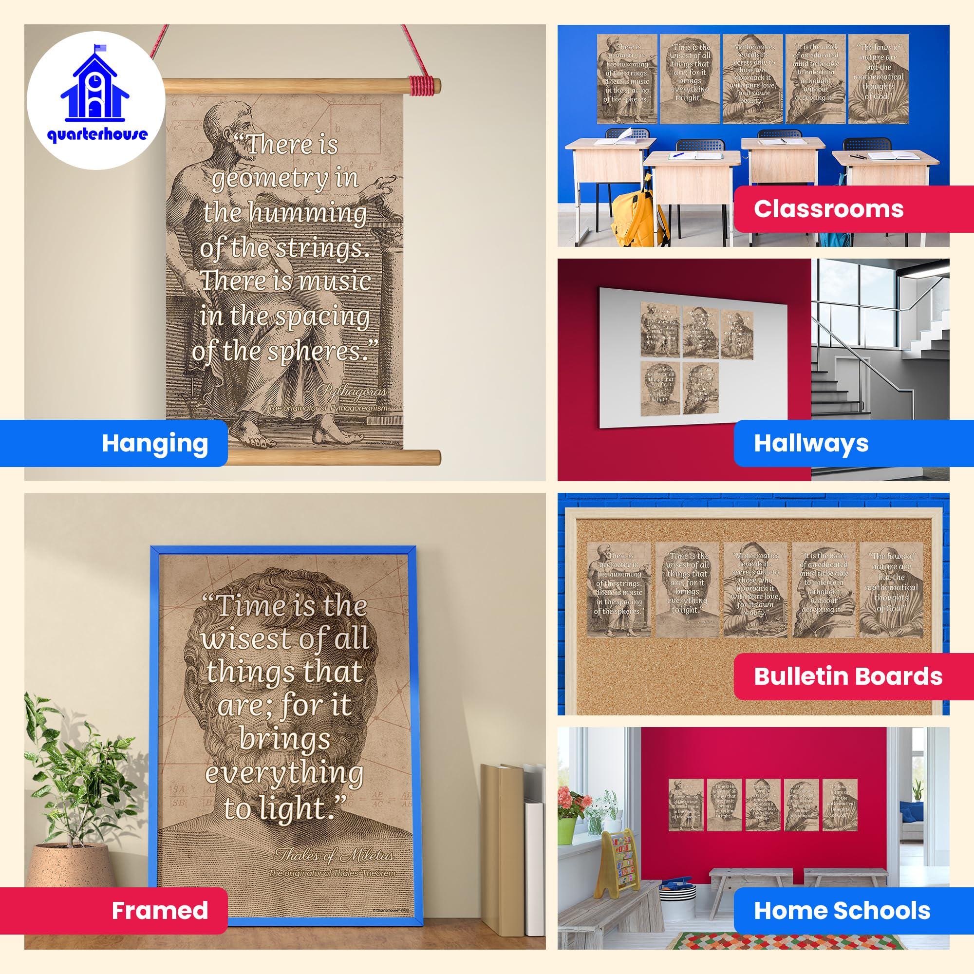 Quarterhouse Math Motivational Poster Set, Math Classroom Learning ...