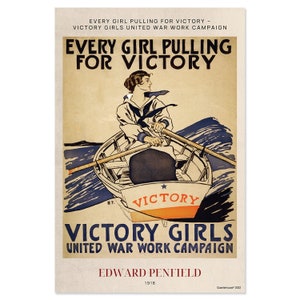 Quarterhouse WWI, 'every Girl Pulling for Victory' Poster, Social ...