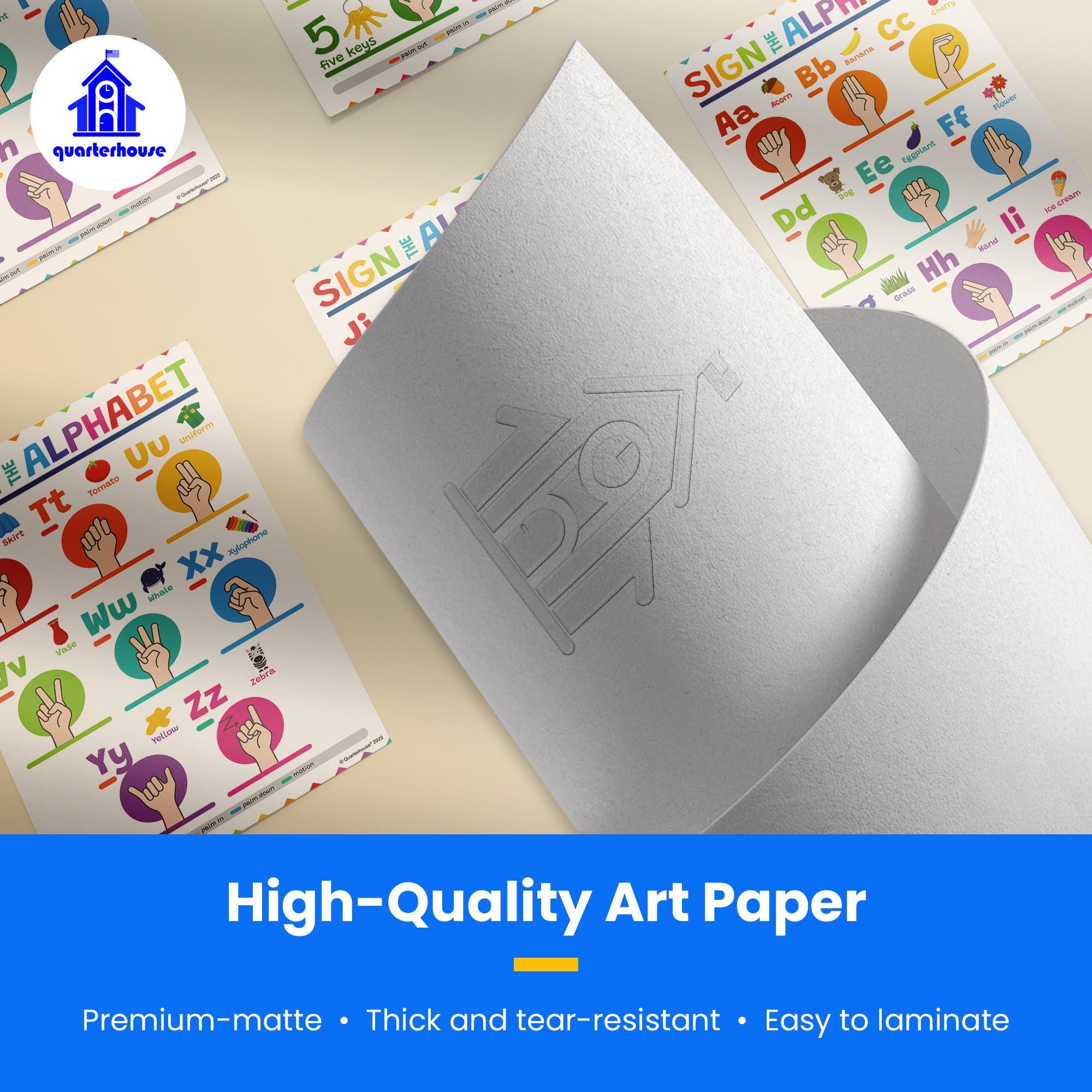 Quarterhouse Sign Language Poster Set, Foreign Language Classroom ...
