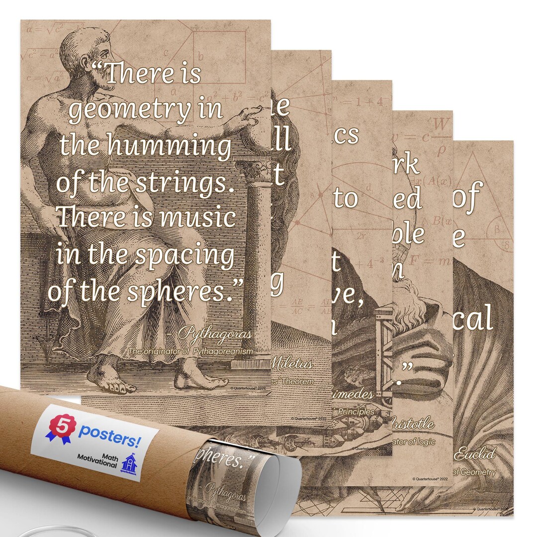 Quarterhouse Math Motivational Poster Set, Math Classroom Learning ...