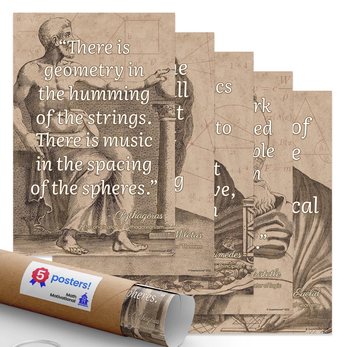 Quarterhouse Math Motivational Poster Set, Math Classroom Learning ...