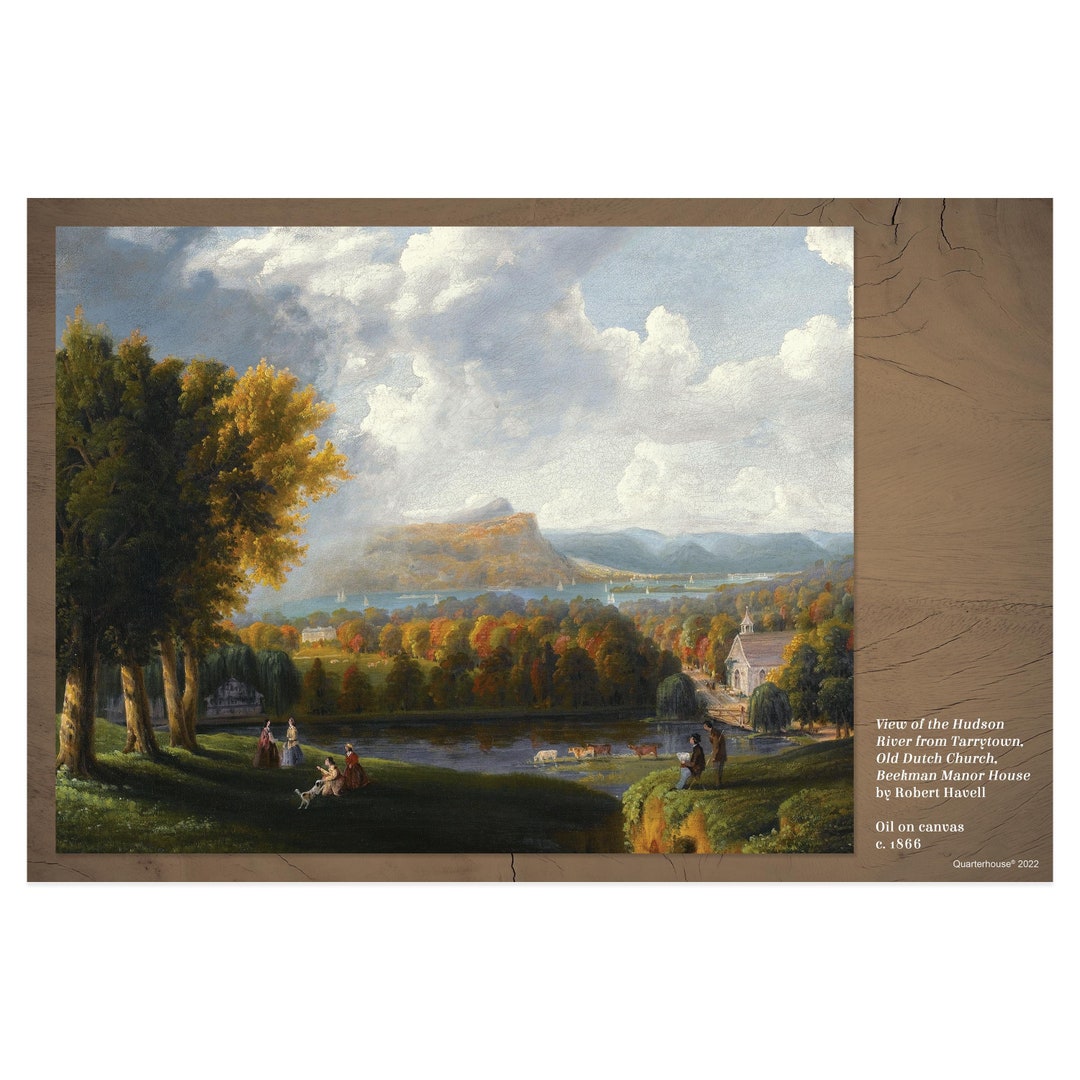 Quarterhouse 'view of the Hudson River From Tarrytown' Hudson School ...