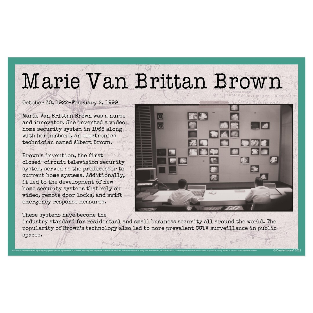 Quarterhouse Black Inventors - Marie Van Brittan Brown Biographical ...