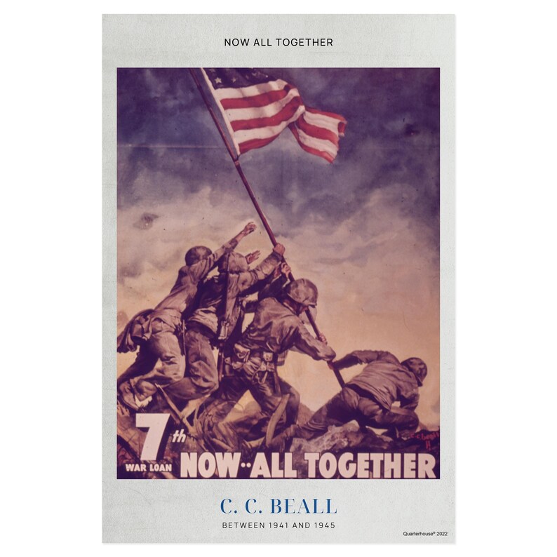 Quarterhouse WWII, 'now All Together' Poster, Social Studies Classroom ...